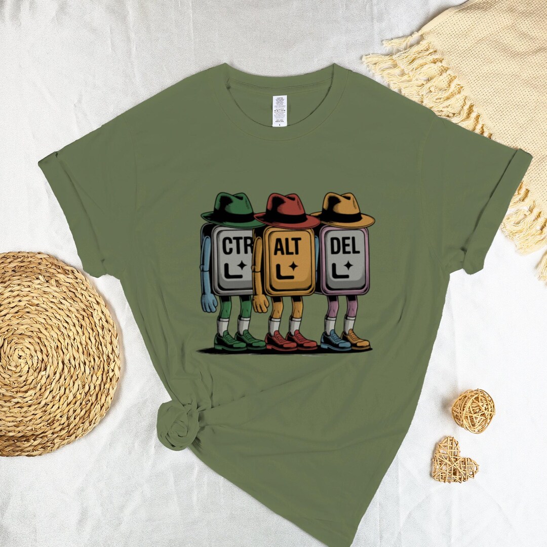 CTR ALT DEL Keyboard Shortcut Cartoon Tech Geek Humor Graphic Tshirt ...