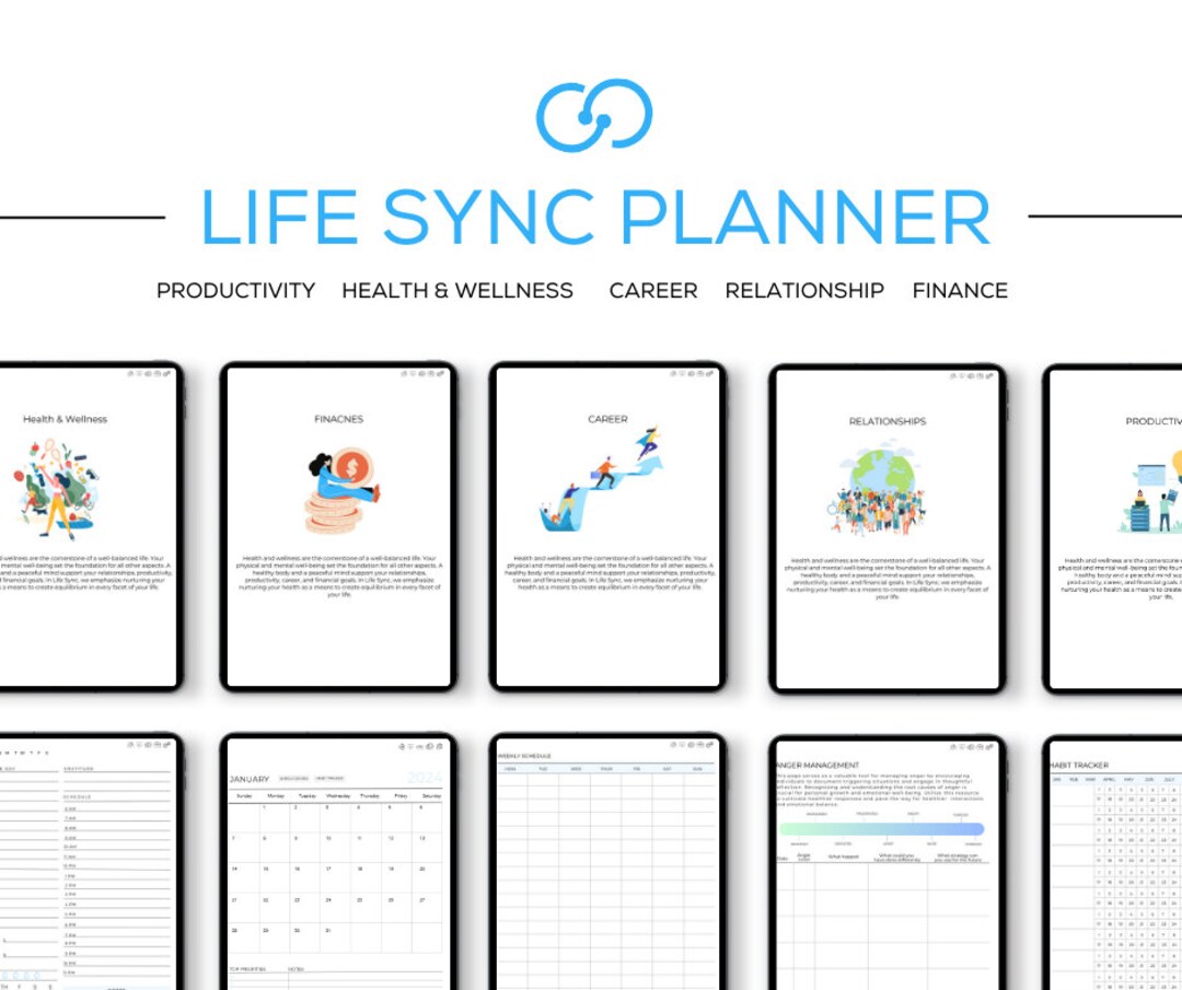 Life Sync Digital Planner 2024 Calendar ADHD Calendar - Etsy
