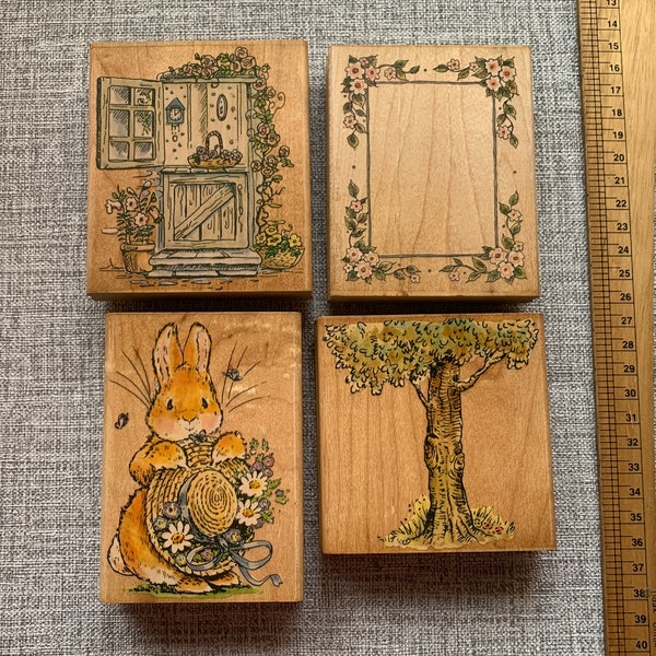 Bunny Rubber Stamp - Etsy