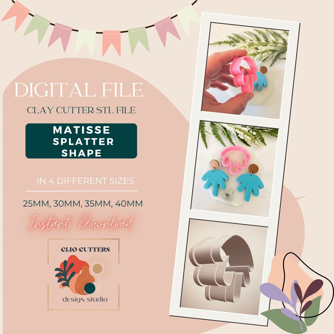Matisse Splatter Polymer Clay Cutter STL File (digital File) - Etsy