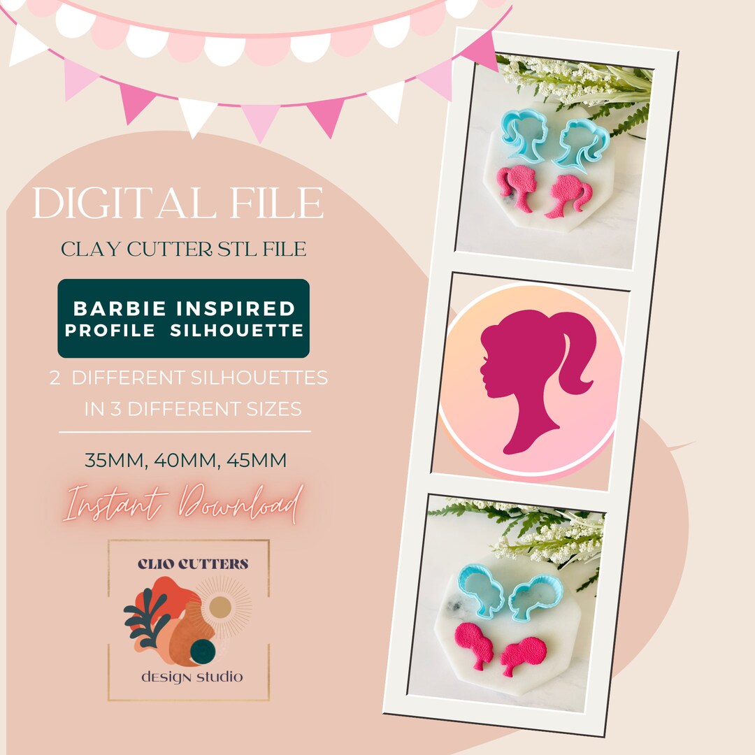 Polymer Clay Cutter STL Files, Barbie Inspired Cutter, Digital File ...