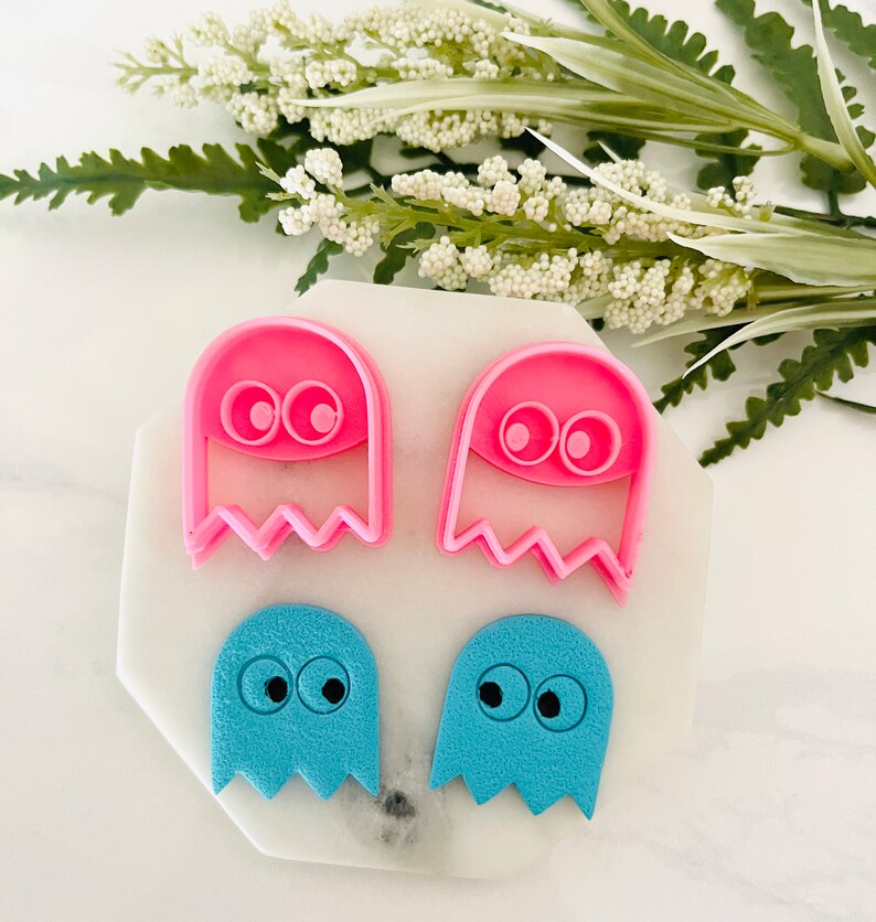 Pacman Ghost Polymer Clay Cutter STL File - Halloween Craft (digital ...