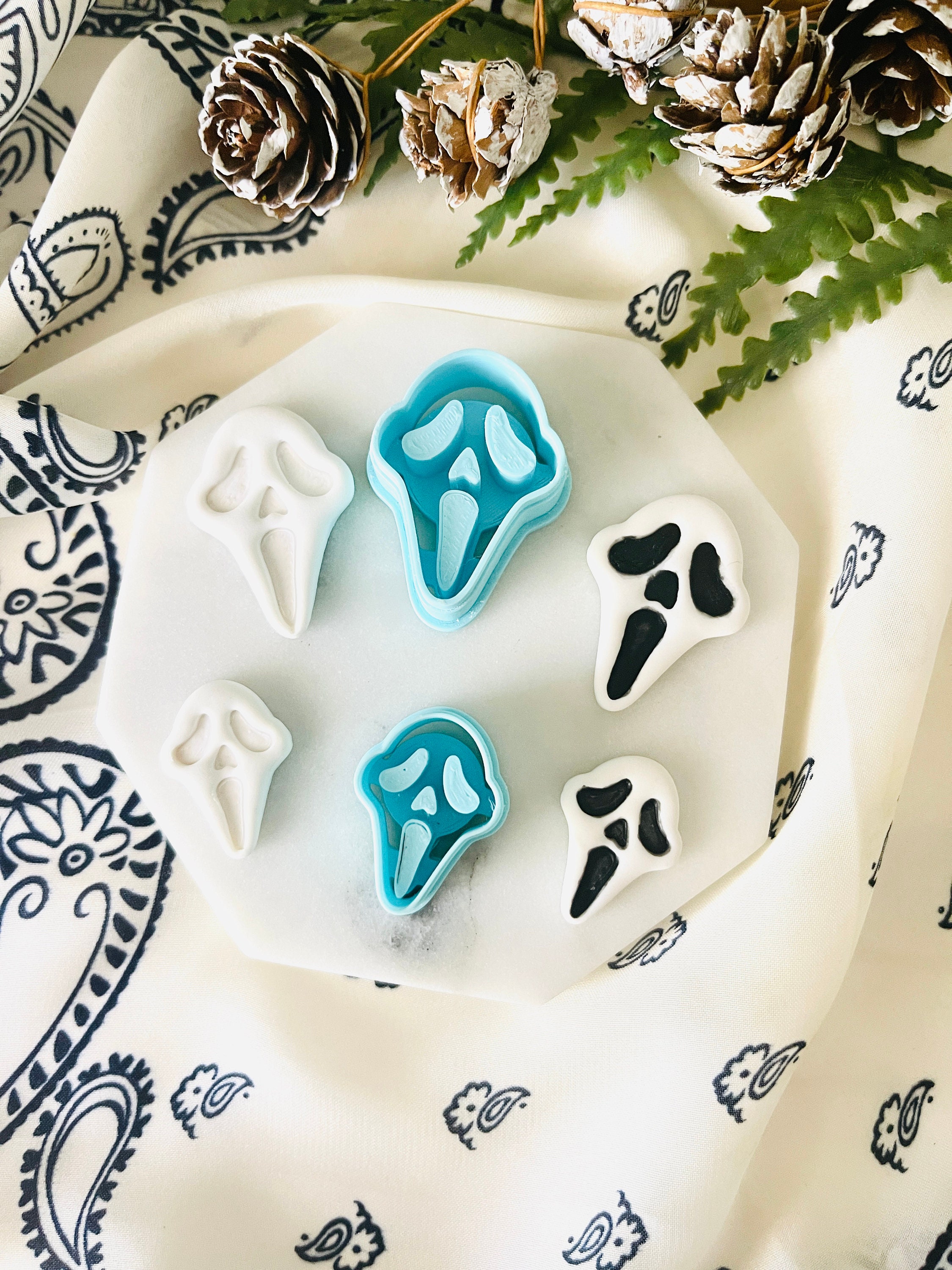 Polymer Clay Cutter STL File, Ghost Mask, Ghost Face , Halloween Clay ...