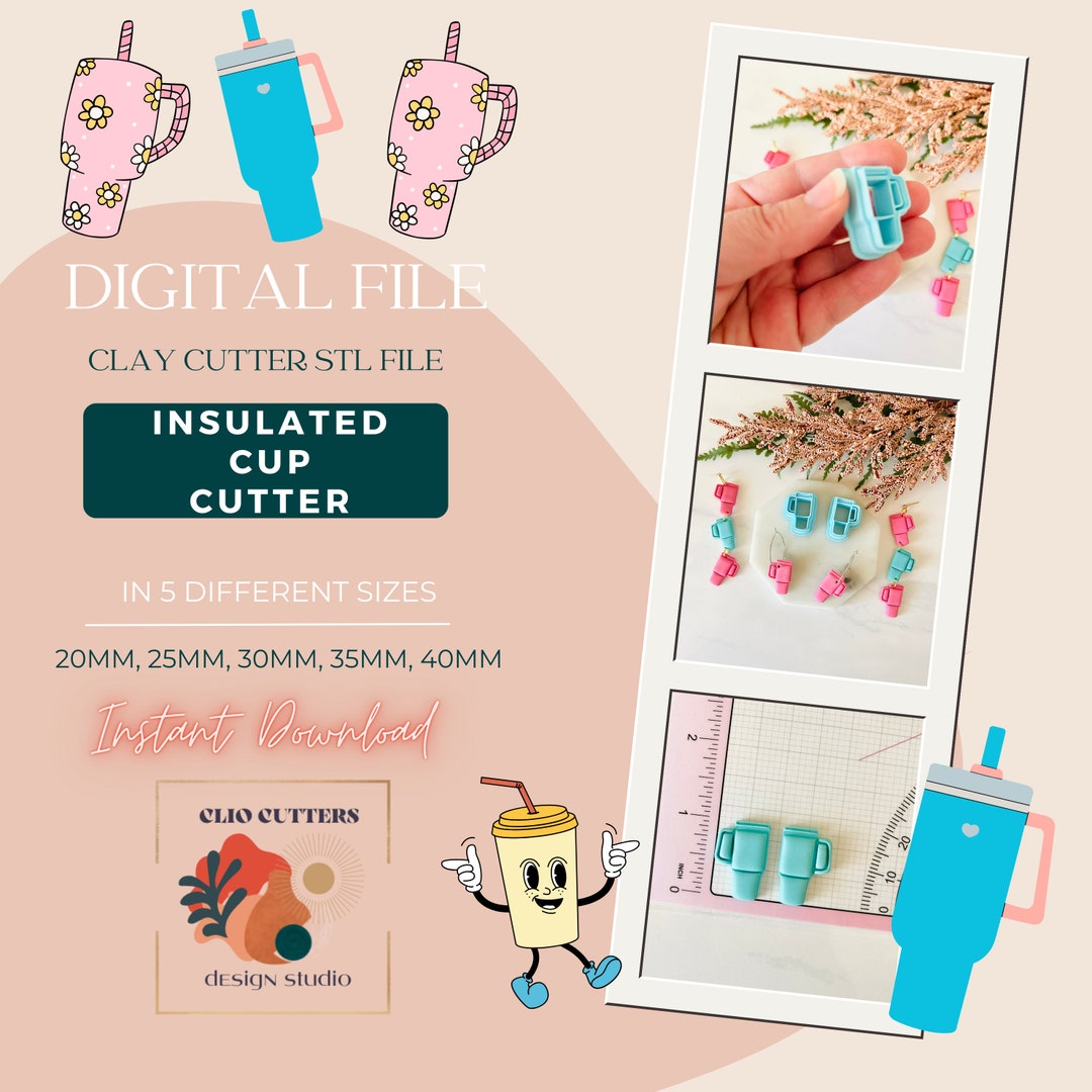 Polymer Clay Cutter STL File, Insulated Cutter, Mug Shape, Digital File ...