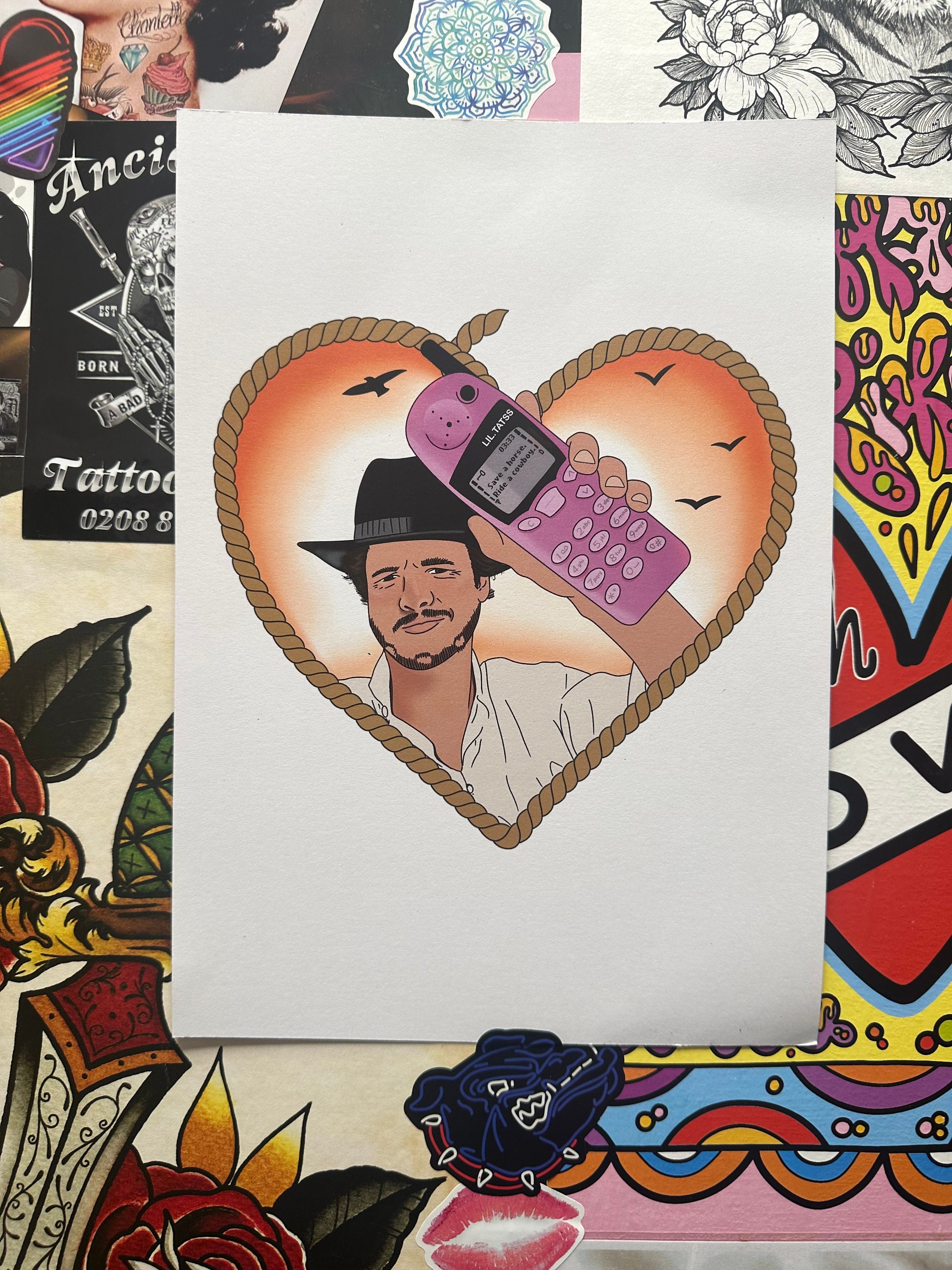 Pedro Pascal Cowboy Print - Etsy