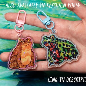 Holographic Toad Stickers / Fire-bellied + Common Toad / Handmade ...