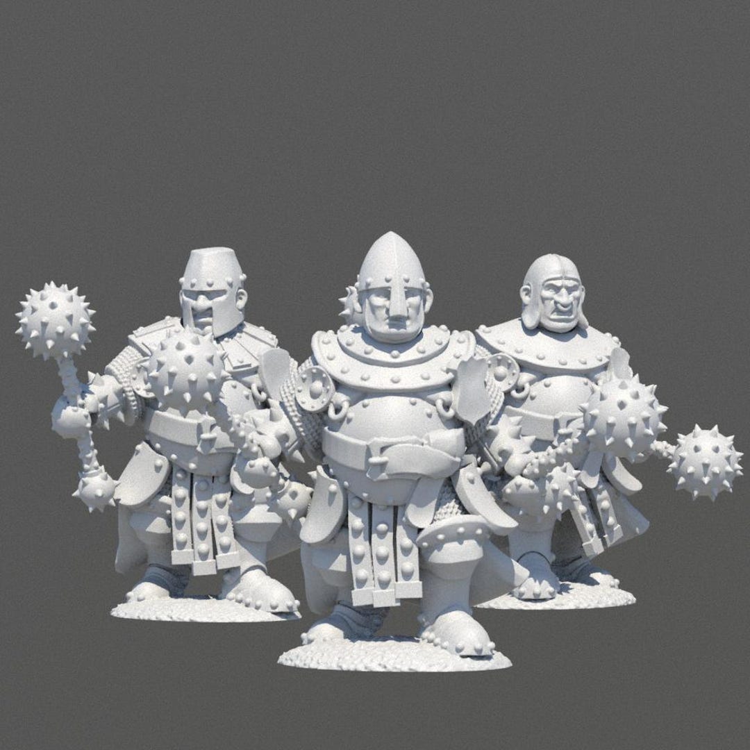 3 Medieval Ogres - Momminiatures Imperial Ogre Trio - Resin Models for ...
