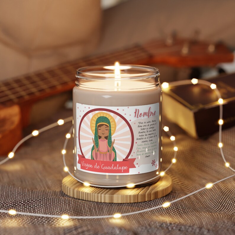 Virgen De Guadalupe Scented Candle, Our Lady of Guadalupe Candle, Dia ...