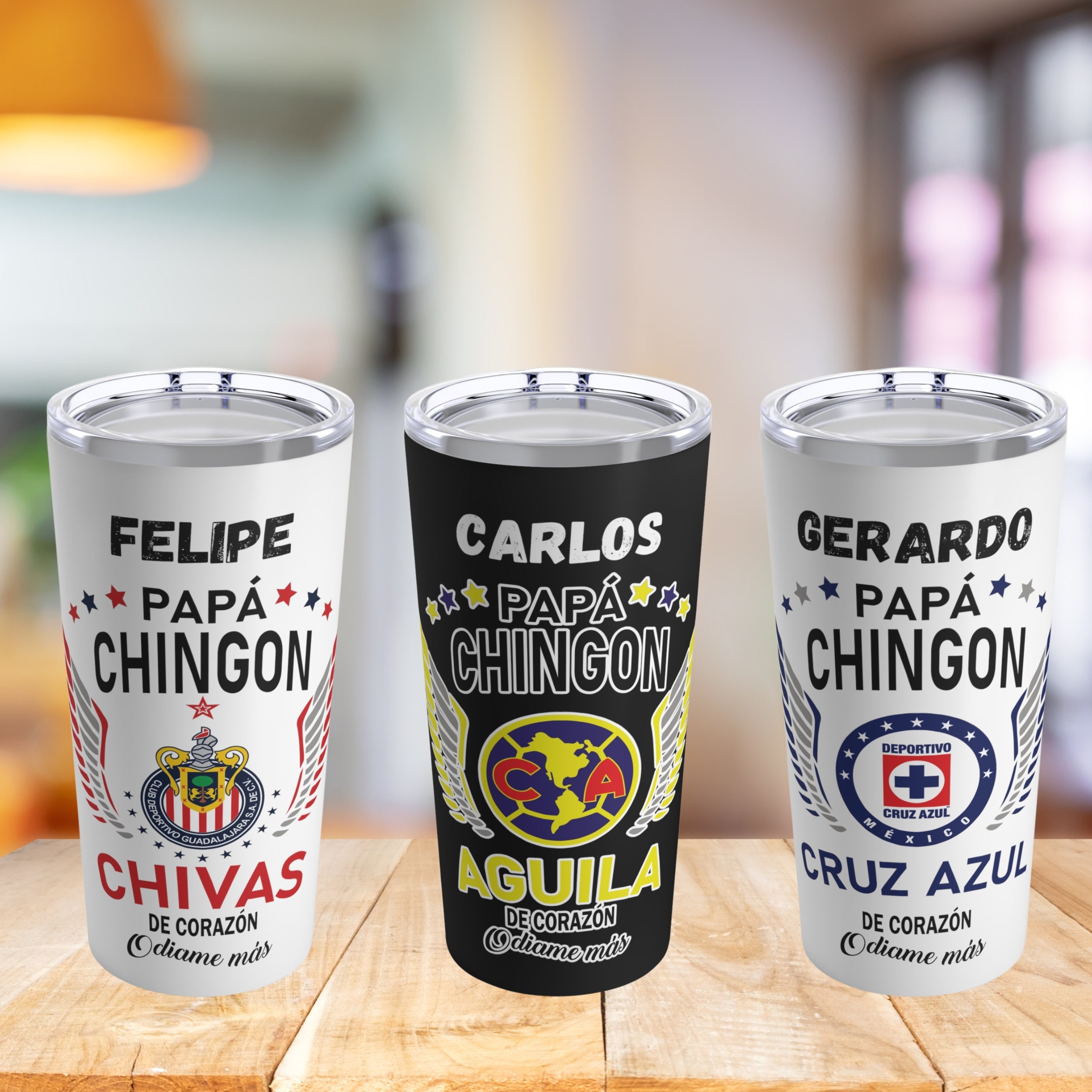 Personalized Papá Chingón Tumbler,mexican Gift,mexican Dad,equipos ...