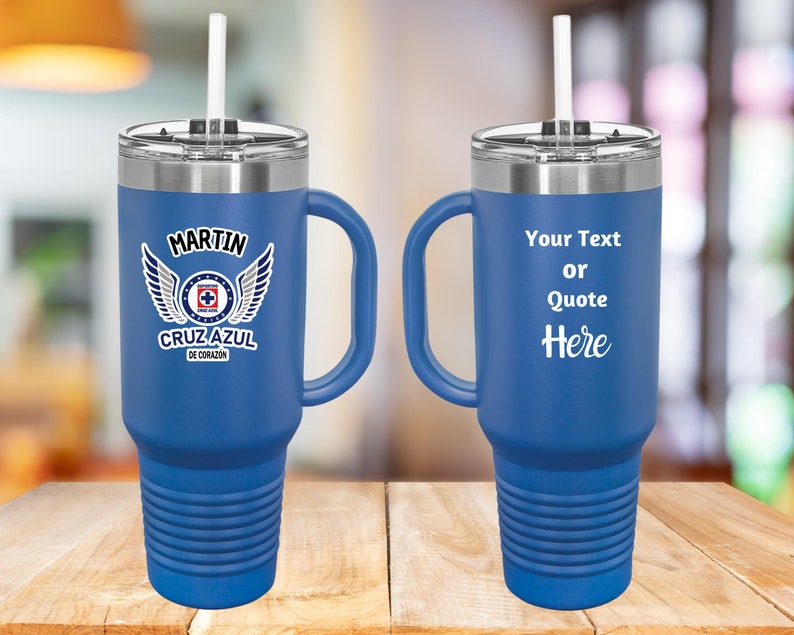 Personalized Cruz Azul Insulated Travel Mug,mexican Soccer Gift, Regalo ...