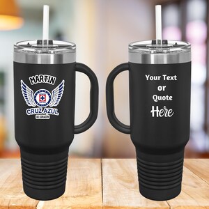 Personalized Cruz Azul Insulated Travel Mug,mexican Soccer Gift, Regalo ...
