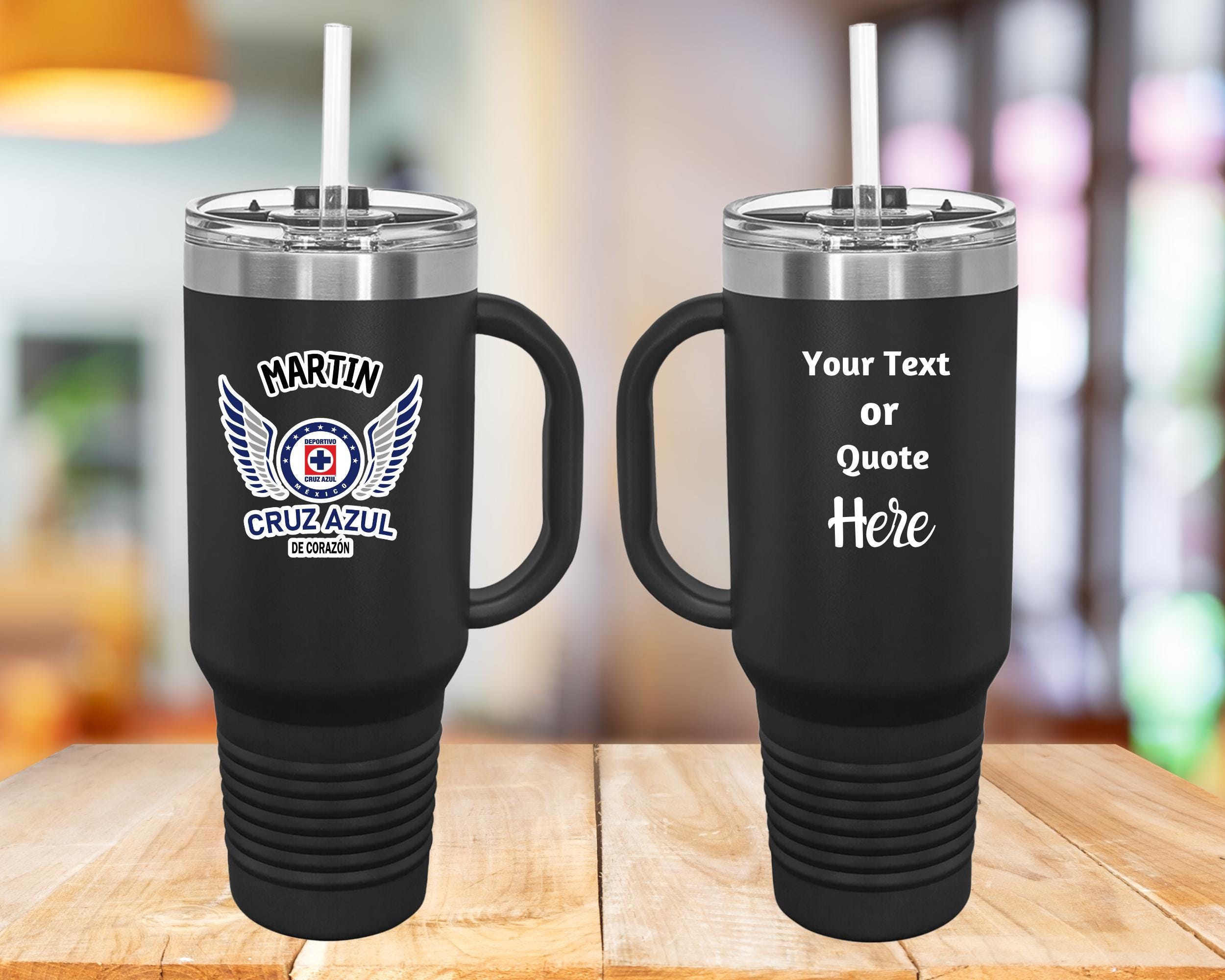 Personalized Cruz Azul Insulated Travel Mug,mexican Soccer Gift, Regalo ...