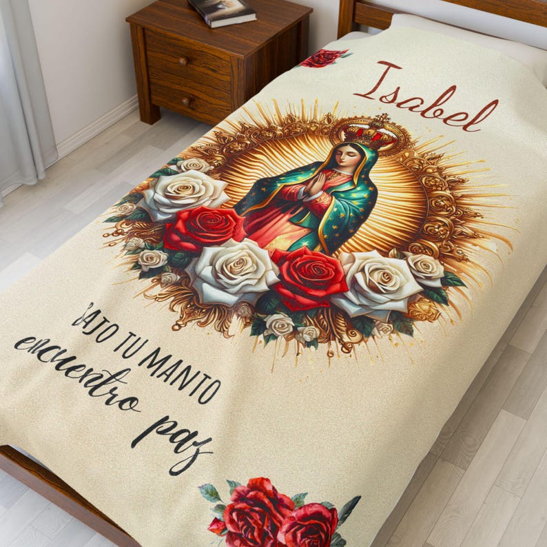 Personalized Our Lady of Guadalupe Blanket, Custom Name Gift, Fiestas ...