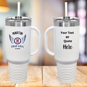 Personalized Cruz Azul Insulated Travel Mug,mexican Soccer Gift, Regalo ...