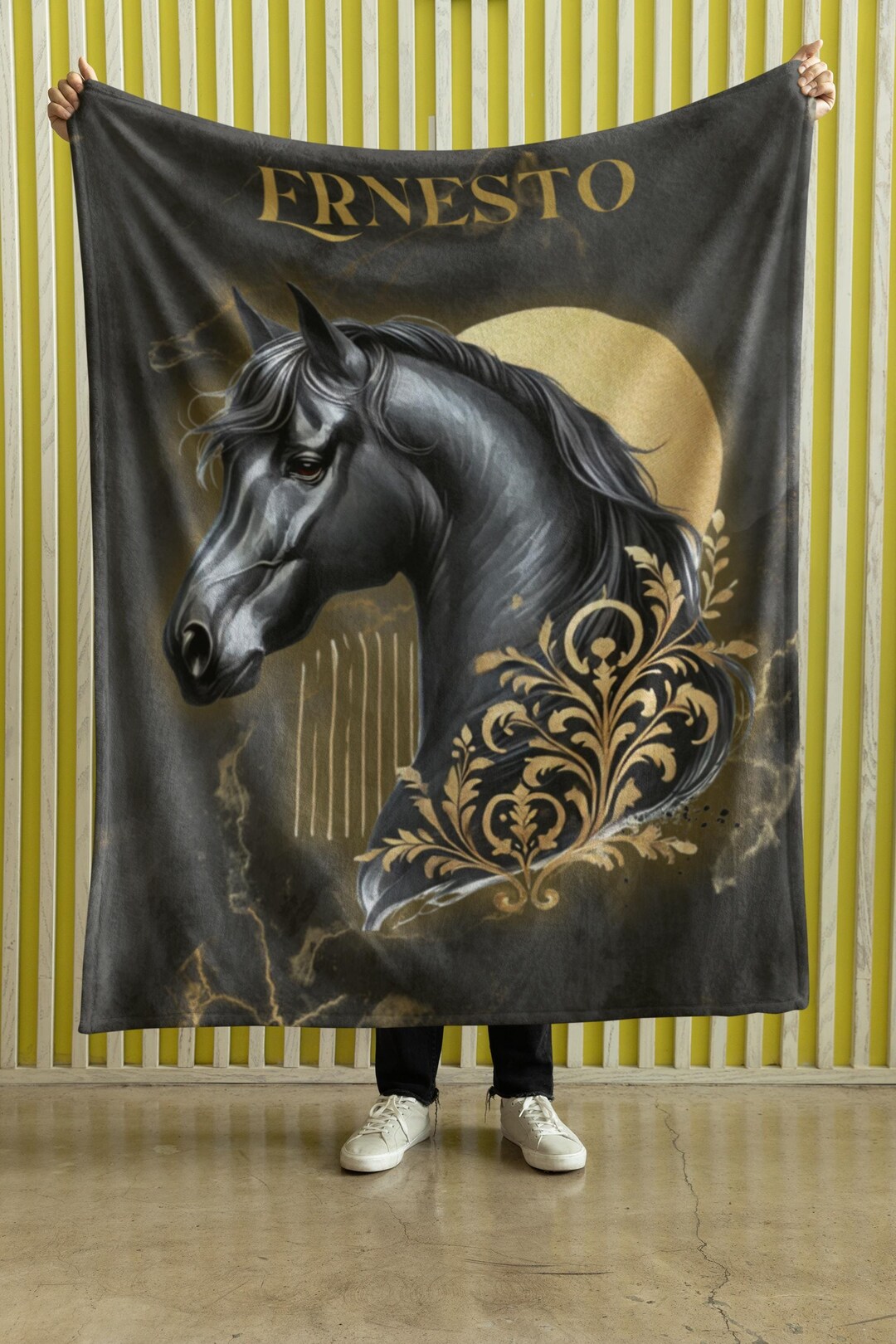 Personalized Horse Plush Blanket, Ranch Decor, Cowboy Gift - Etsy