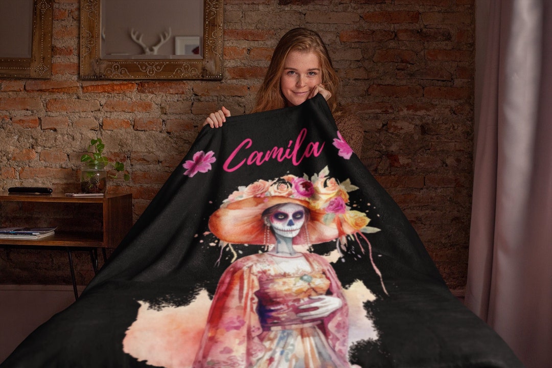 Personalized Velveteen Plush Blanket of La Catrina,catrina Blanket ...