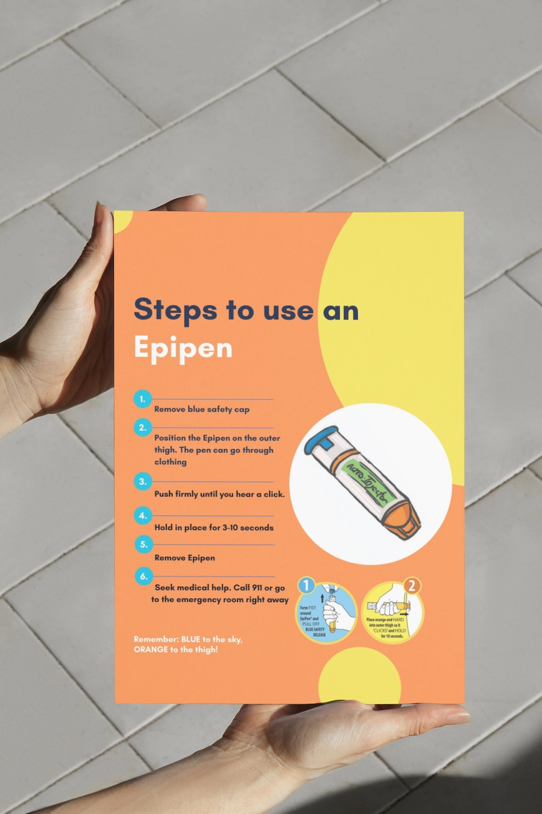 Digital Epipen Poster and Card for Kids Classrooms Students - Etsy UK