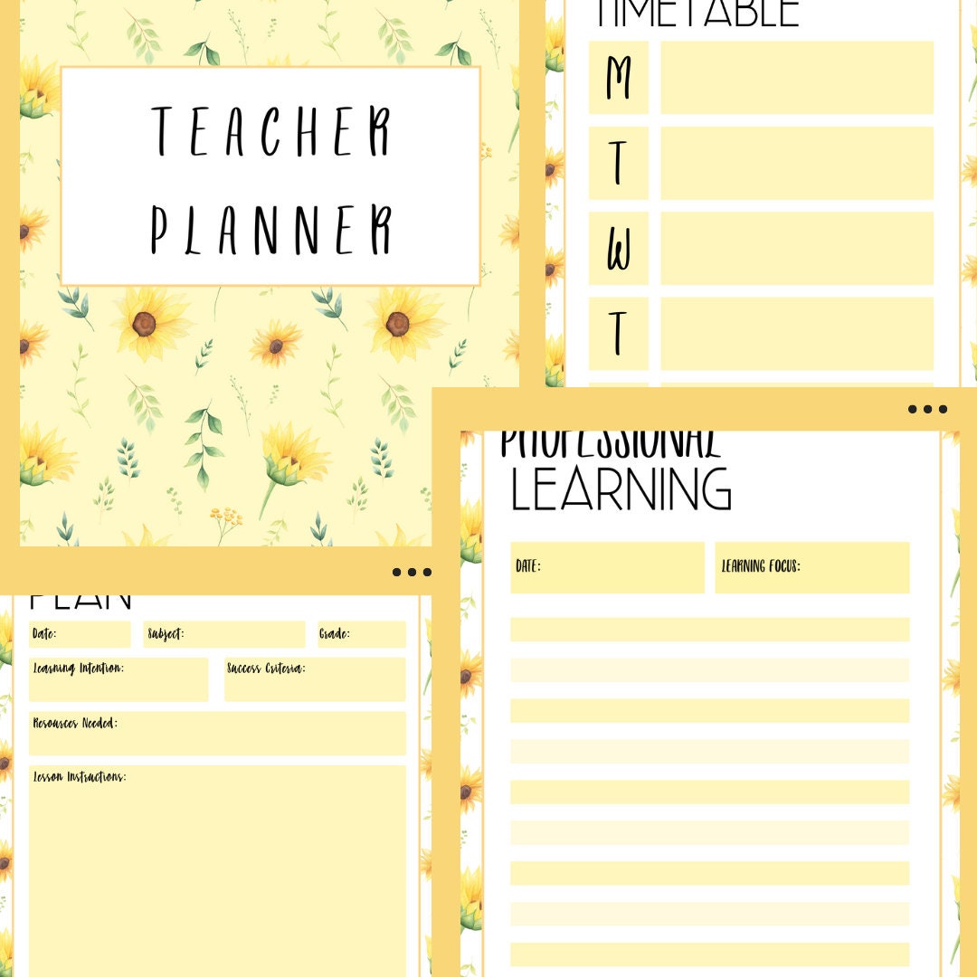 Reusable Digital Teacher Planner PDF – Printable & Customizable With ...