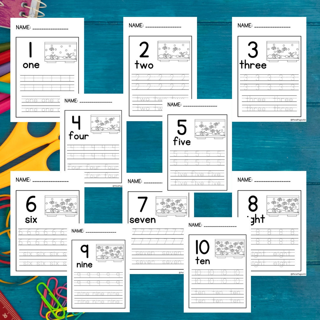 Printable Number Tracing Worksheets 1-10 | Fun Learning Tool for Kids ...