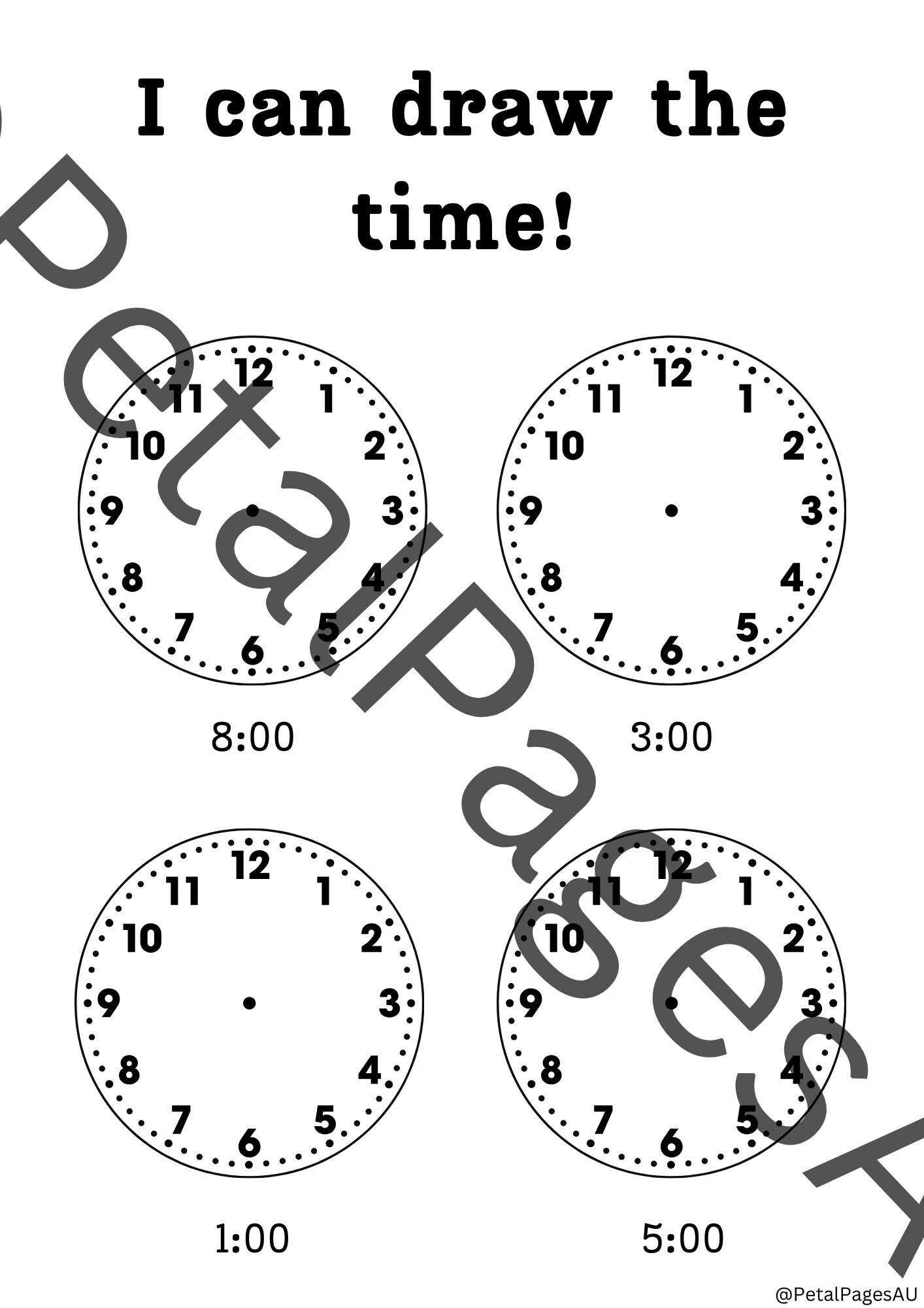 Engaging Time-telling Worksheets for Kids Australian Curriculum Aligned ...