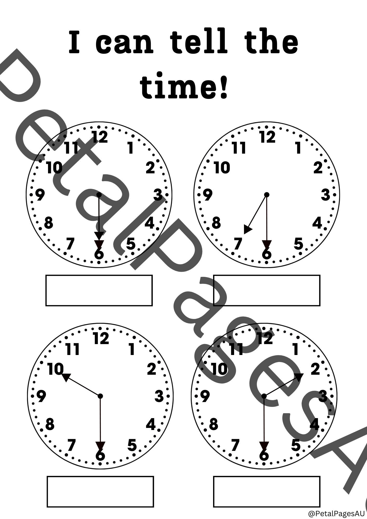Engaging Time-telling Worksheets for Kids Australian Curriculum Aligned ...