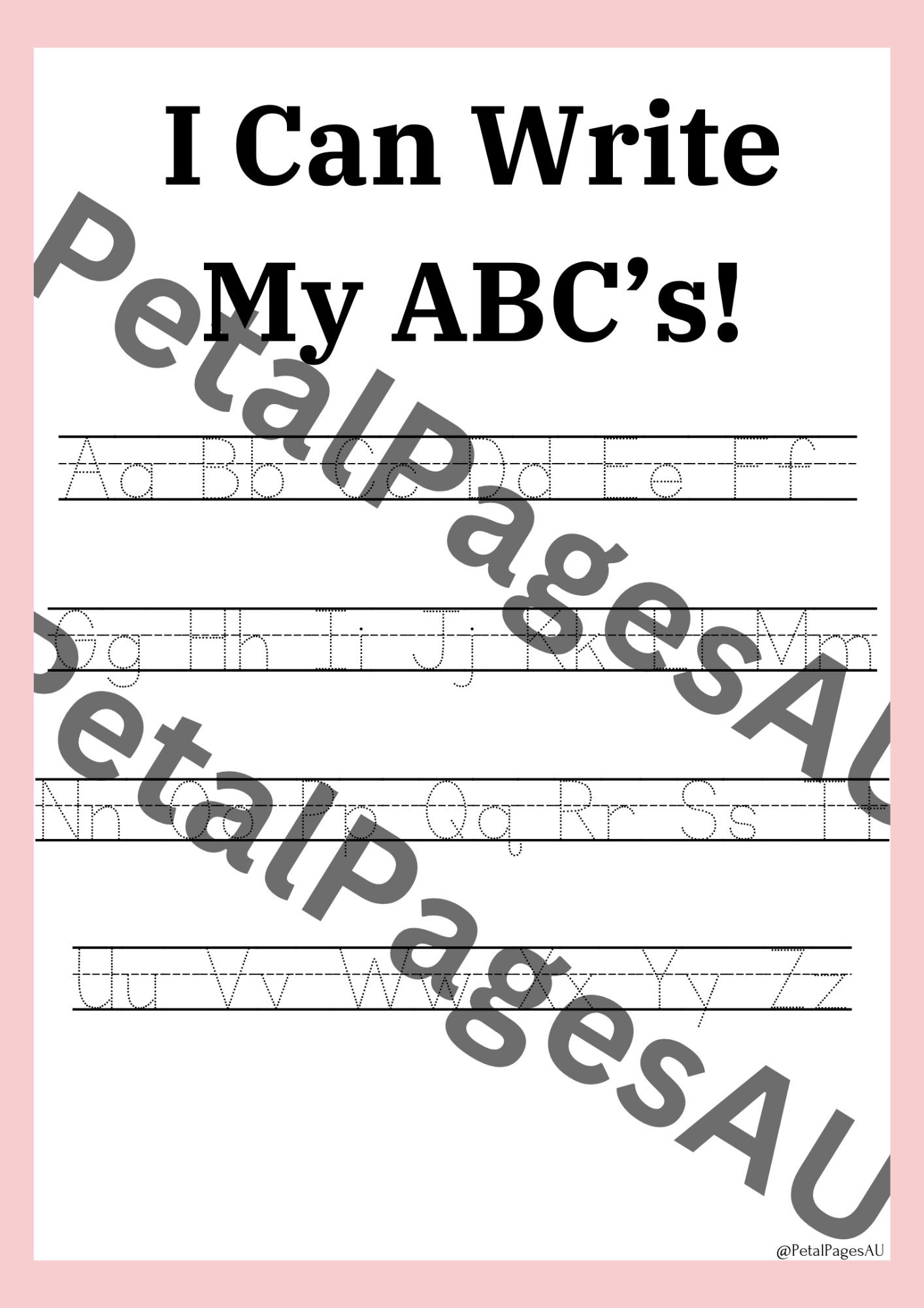Upper and Lowercase Traceable Alphabet Sheets 26 Sheets - Etsy