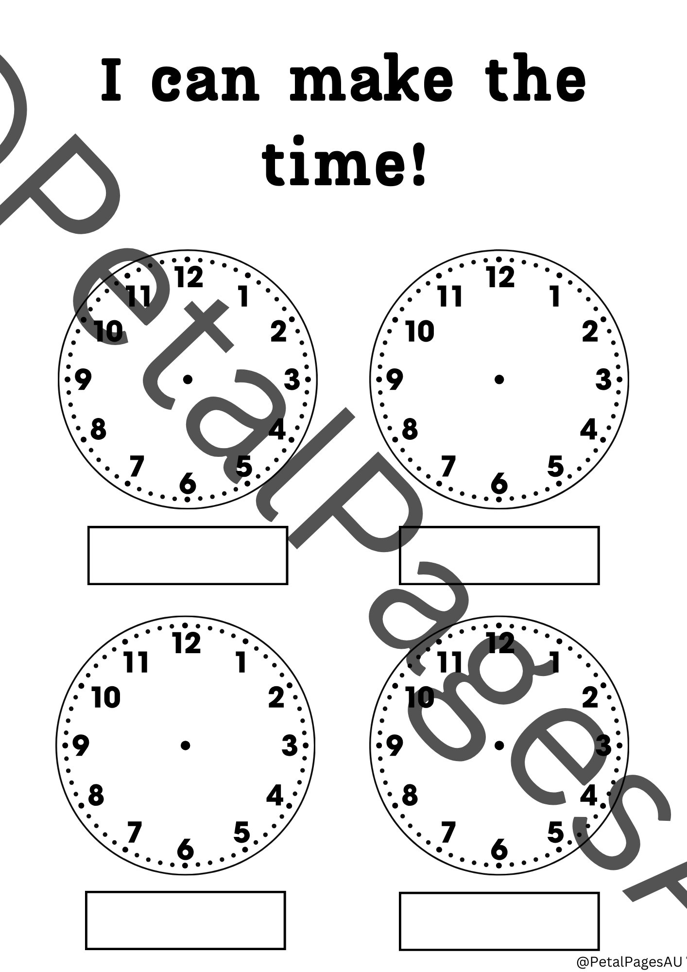 Engaging Time-telling Worksheets for Kids Australian Curriculum Aligned ...