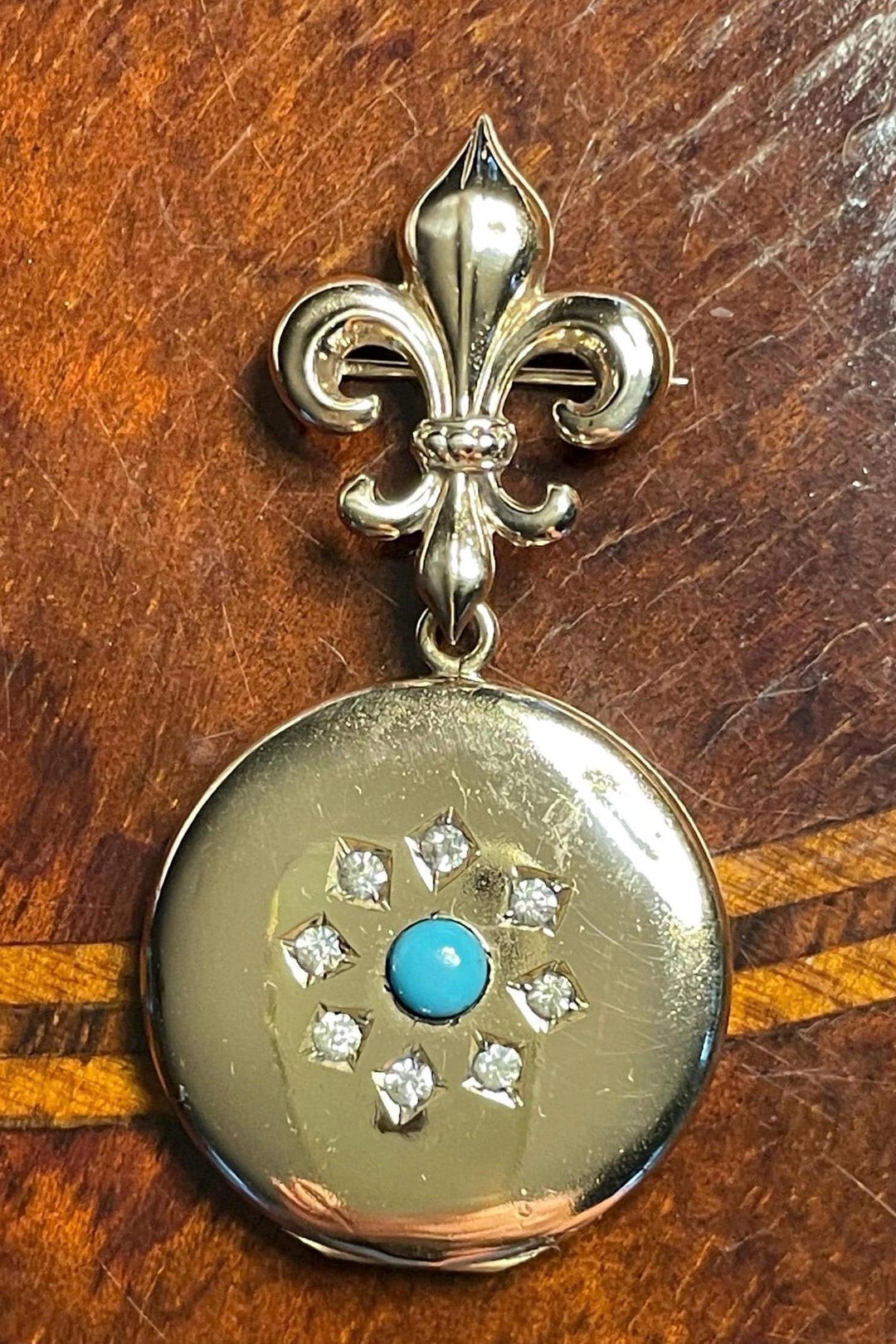Antique 13.3g Victorian Mourning Brooch Locket W/lock of Hair & Photo ...