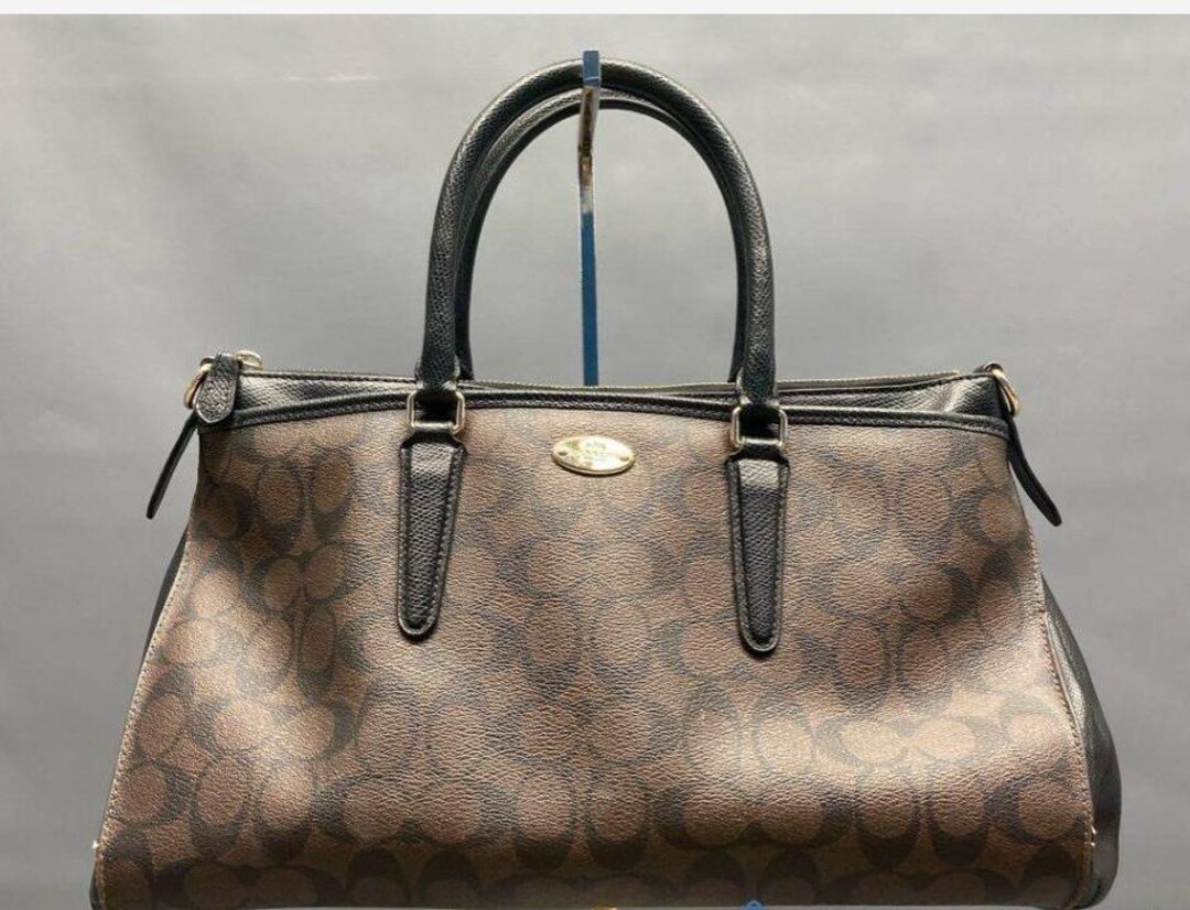 Coach Signature Morgan Satchel Purse Handbag Brown Black. Vintage ...