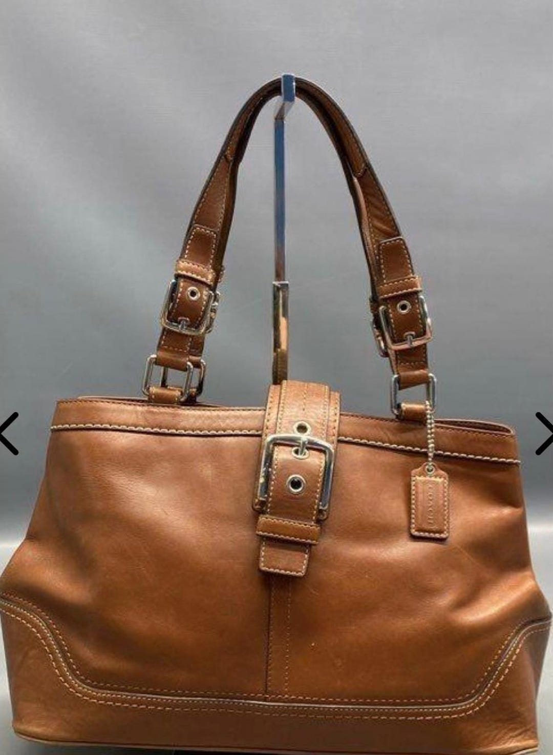 Vintage Coach Hamptons Soho Brown Leather Carryall Purse Handbag ...