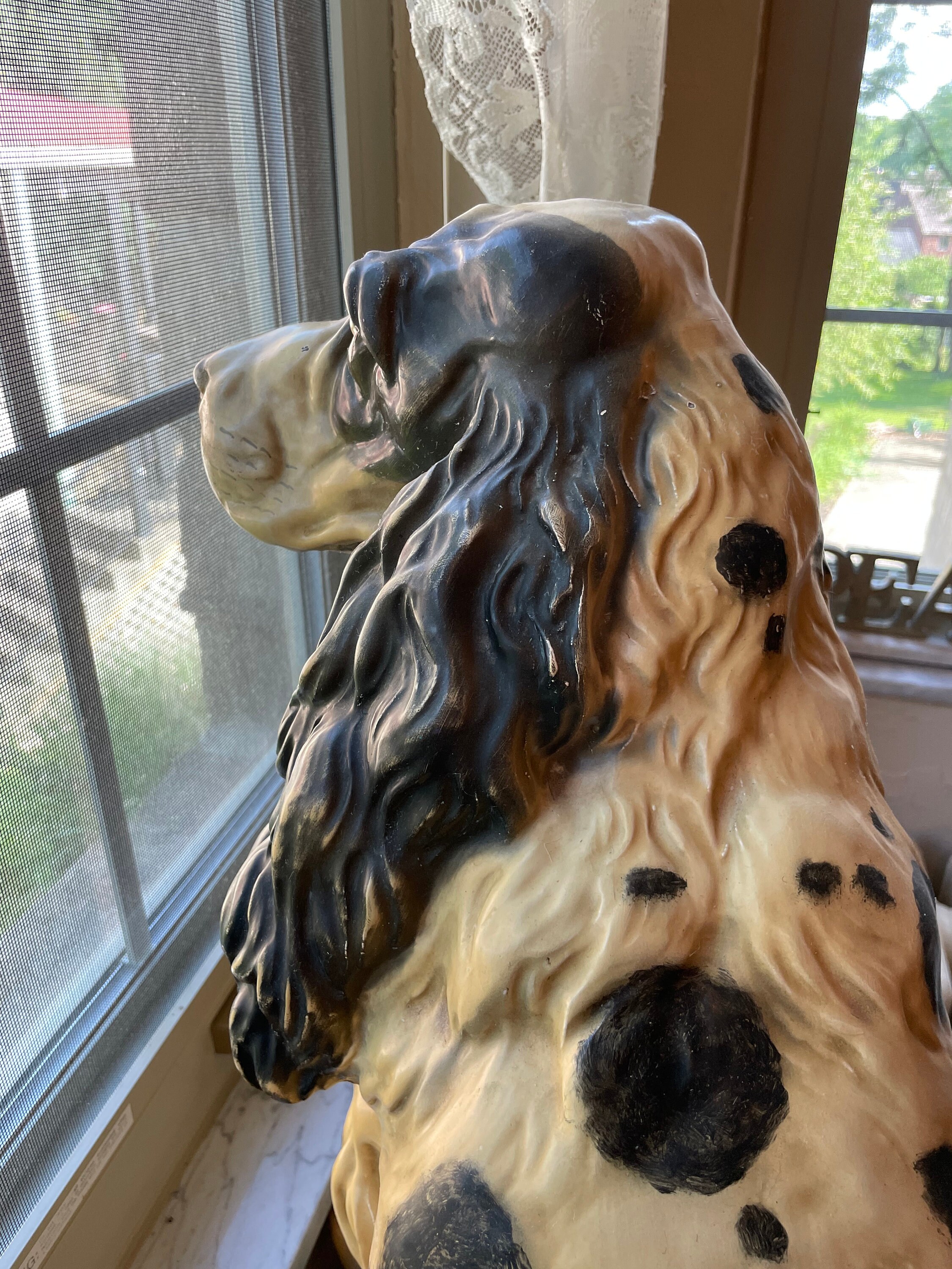 Vintage Life Size Imperfect Chalkware Cocker Spaniel Dog - Etsy