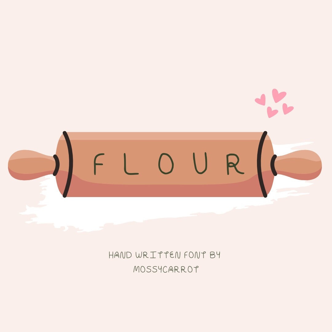 Flour Handwritten Font | Unique Font | Planner Font | Procreate Font ...