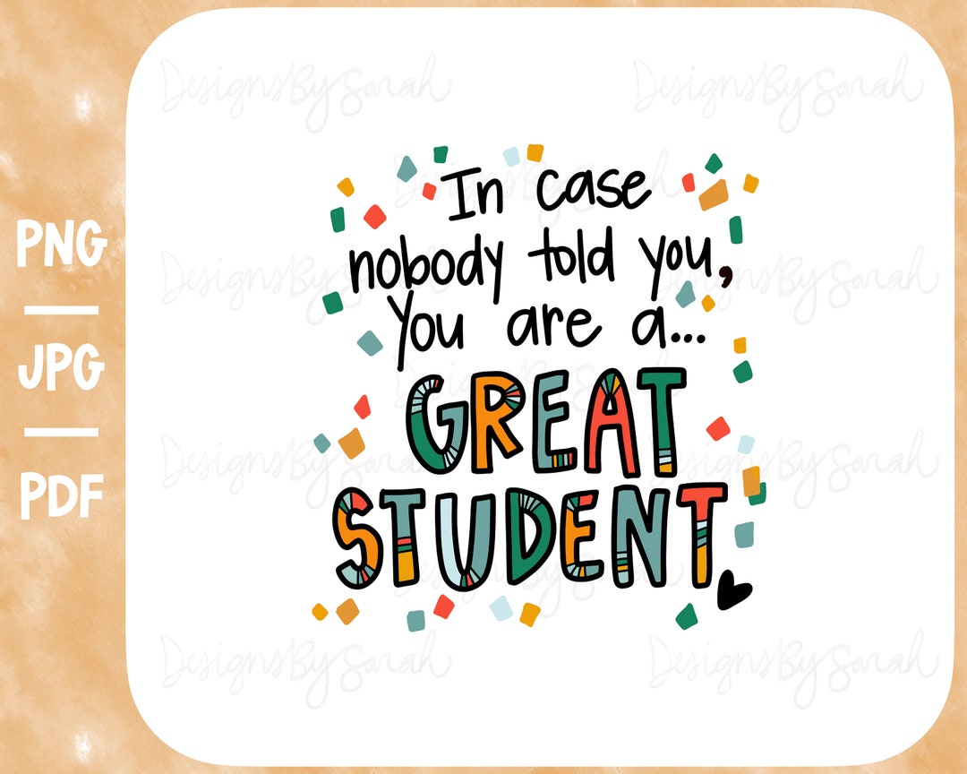 Great Students Printable Student Appreciation Printable You Are a Great ...