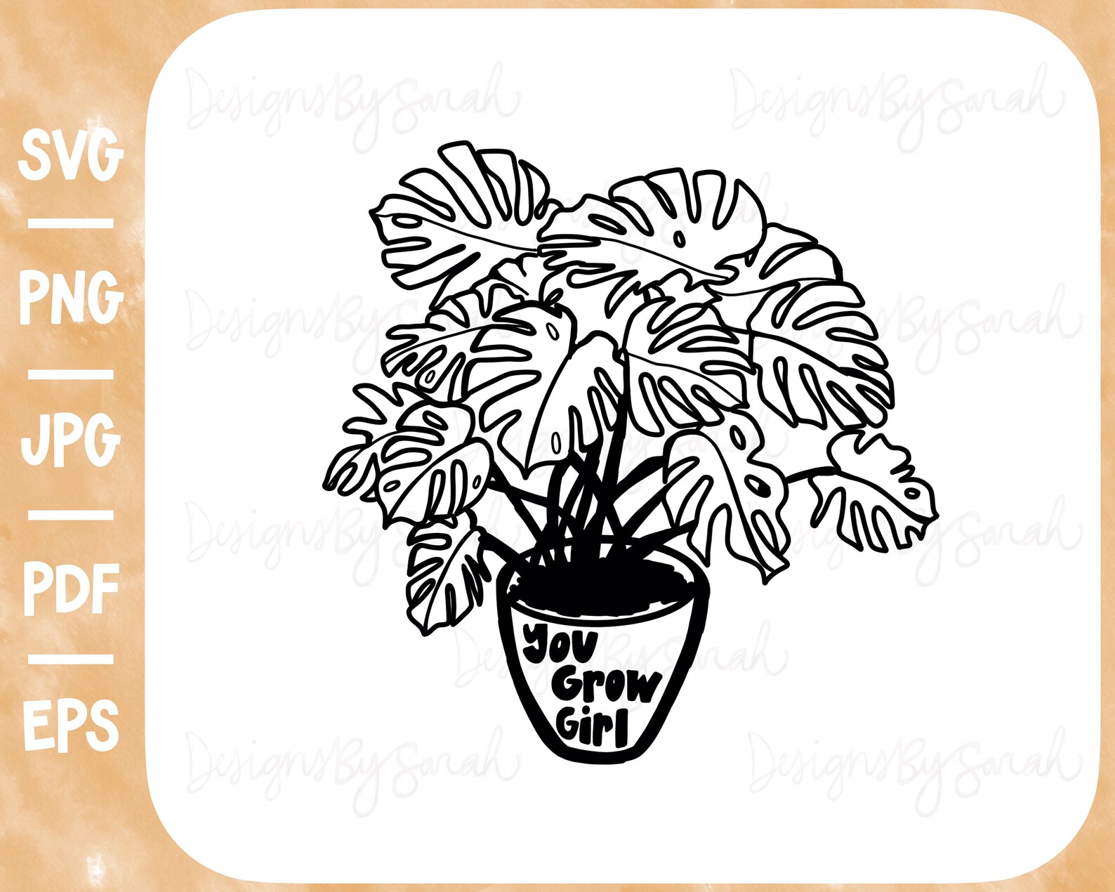 You Grow Girl Svg Plant Lady Svg Monsterat Svg You Go Girl Svg Feminist ...