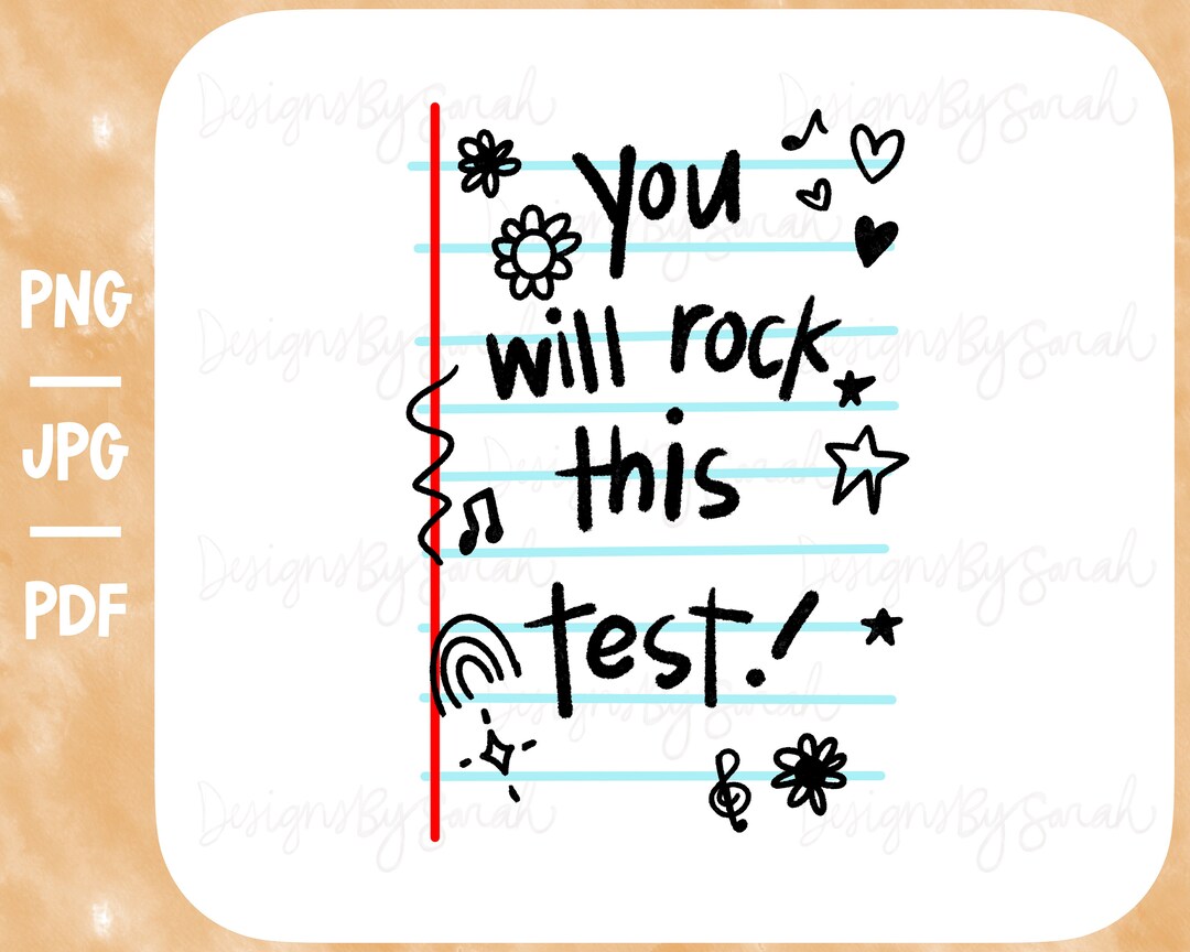 Rock the Test Png Teacher Png Teacher Testing Png Test Motivation Png ...