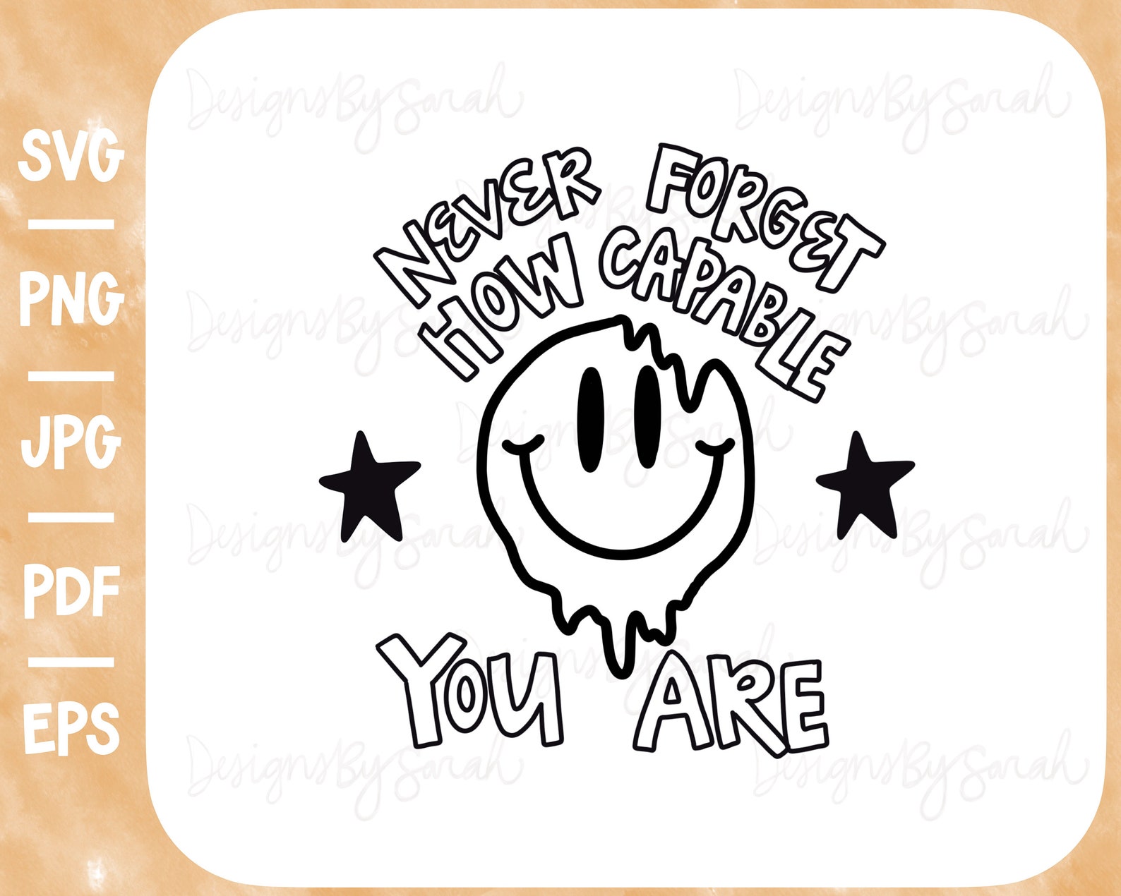 Capable Svg Melted Smiley Svg Trendy Svg Teacher Svg Never Forget Svg ...