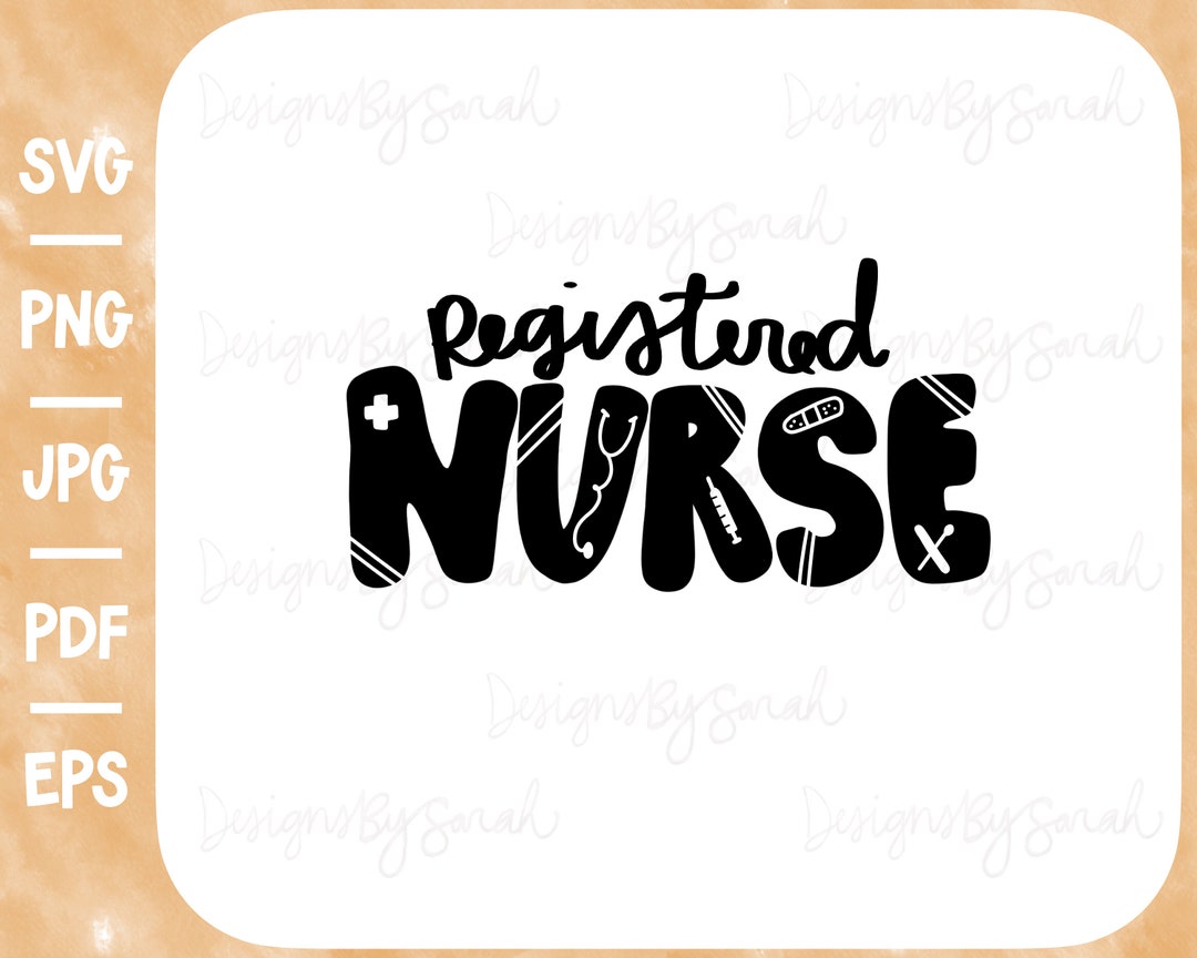 Rn Shirt Design Svg Registered Nurse Svg Cute Nurse Shirt Design Simple ...