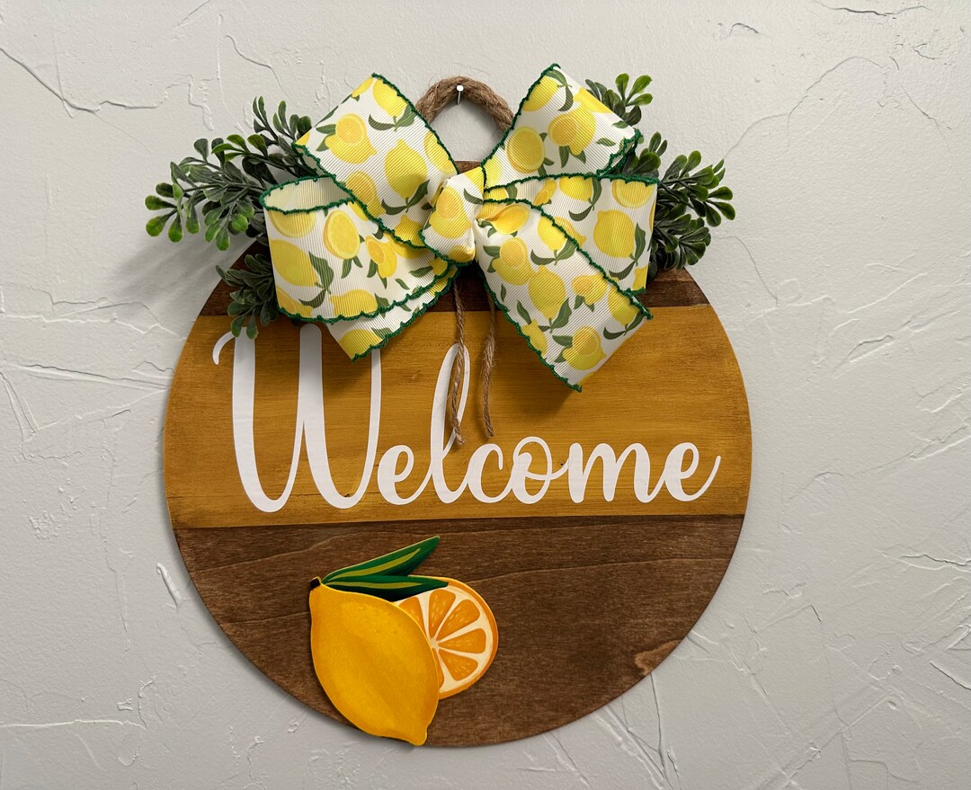WELCOME With Lemons Sign - Etsy