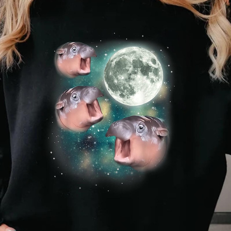 Sweatshirt Moo Deng - Etsy