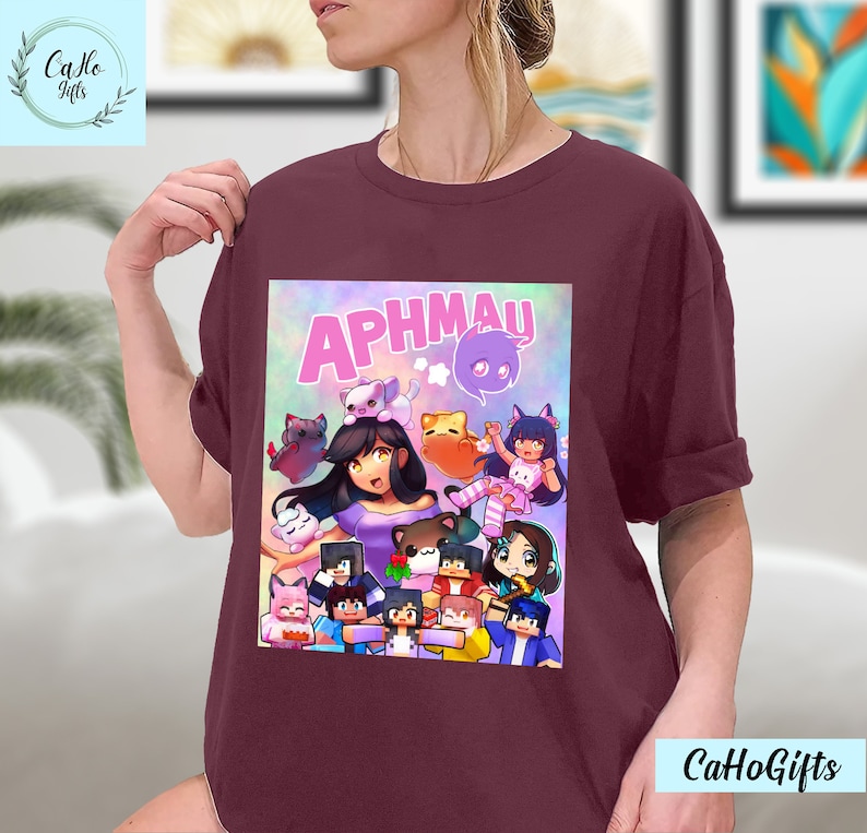 Aphmau Youtuber Gamers Boys Girls Novelty Shirt, Roblox Shirt ...