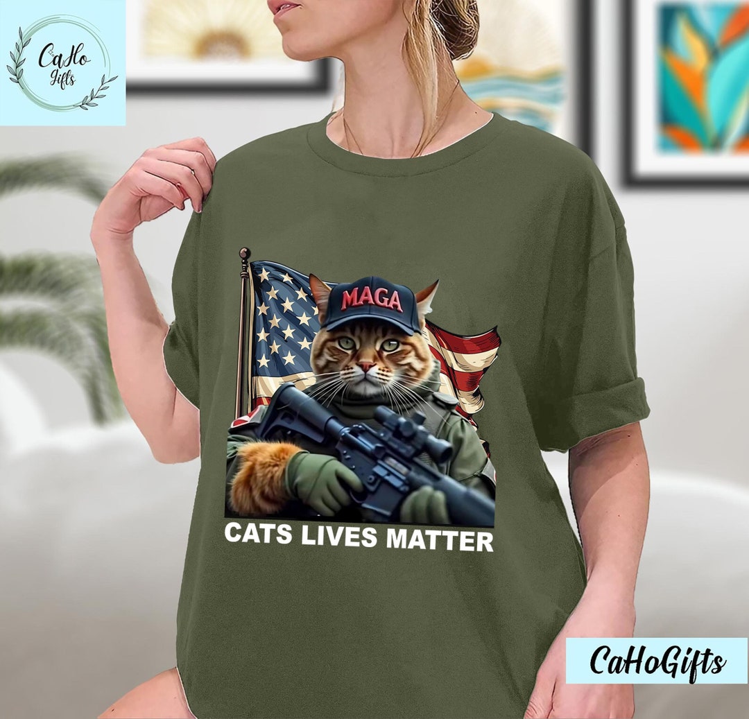 Cats Lives Matter Maga Trump 2024 T-shirt, Cats Lives Matter Trump 2024 ...