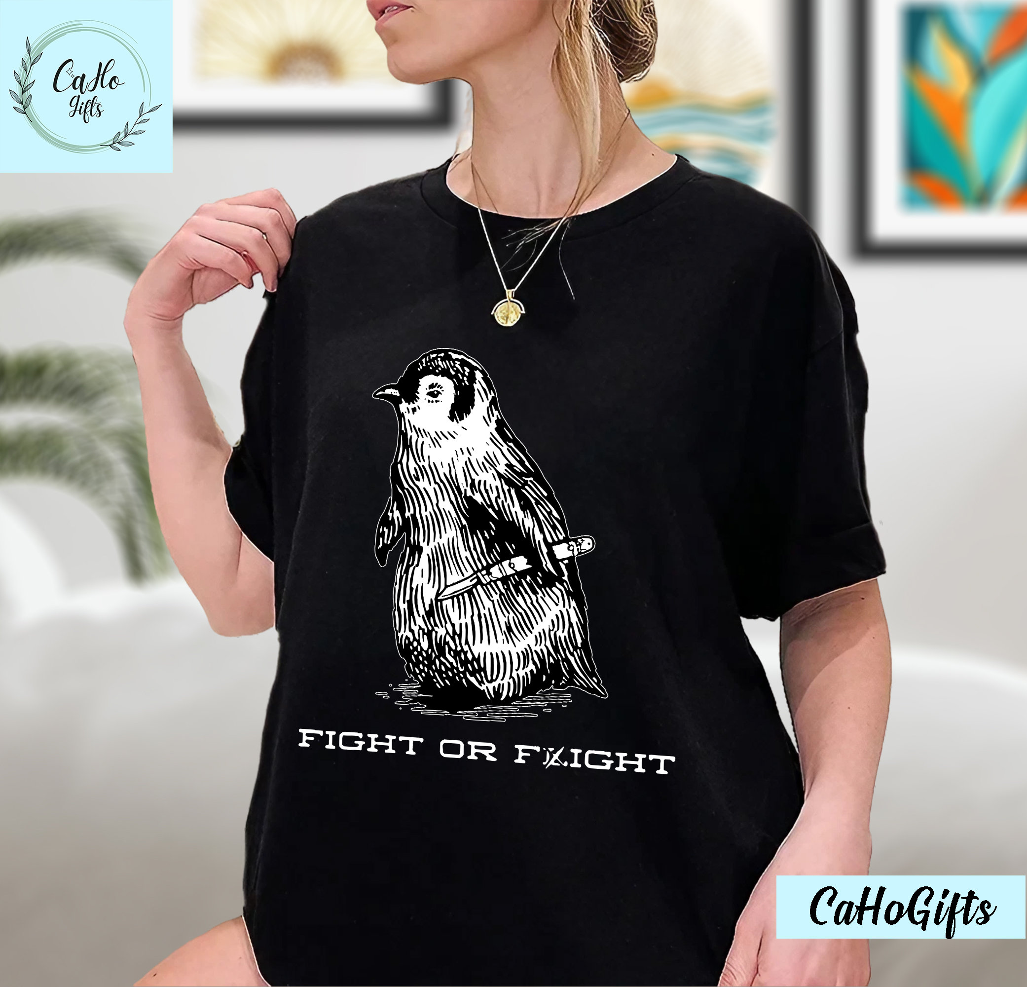 Fight or Flight Funny Penguin Pun Fight or Flight Meme - Etsy