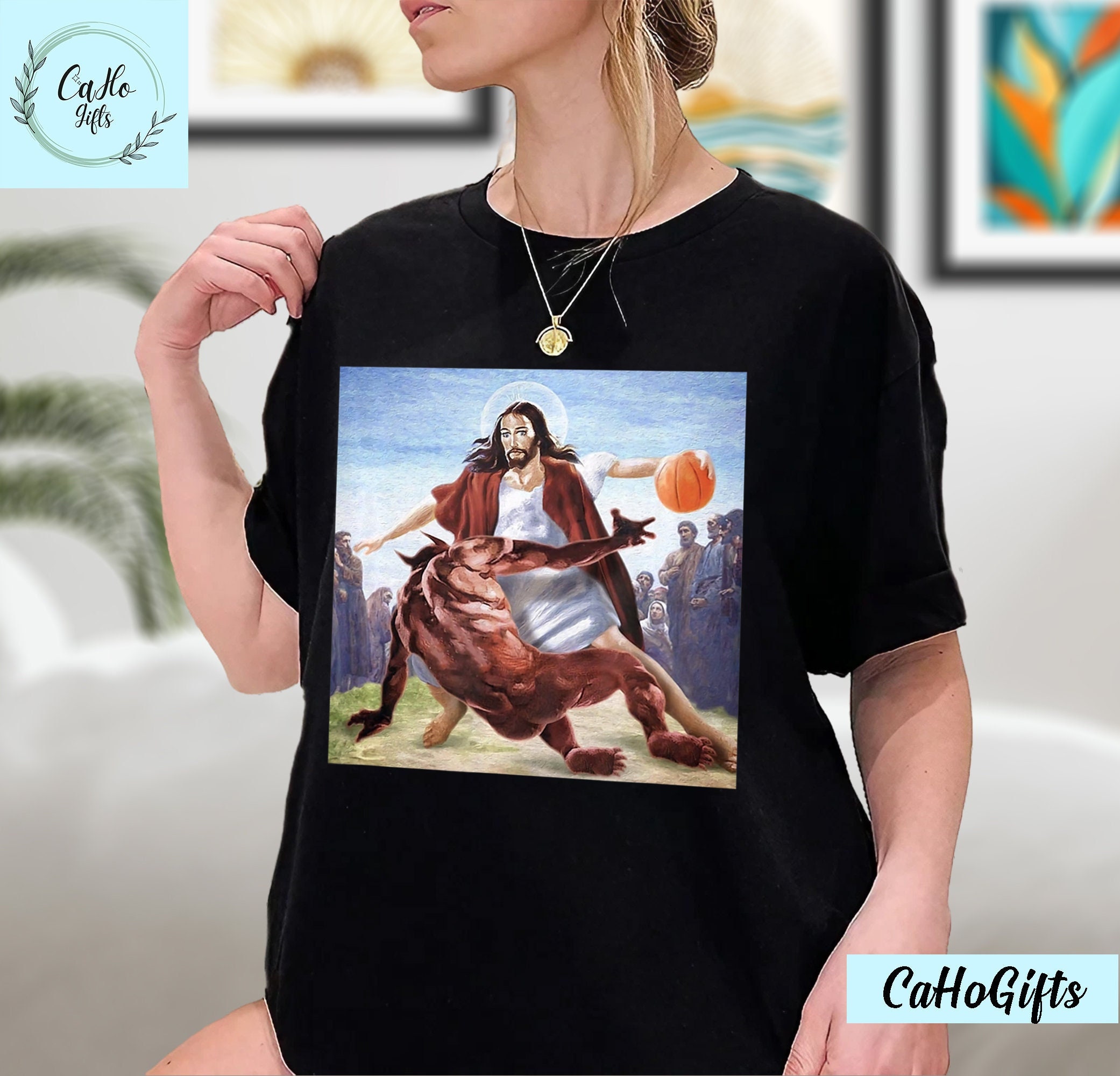 Jesus Crossing up the Devil Christian T-shirt, Jesus Shirt, Jesus ...