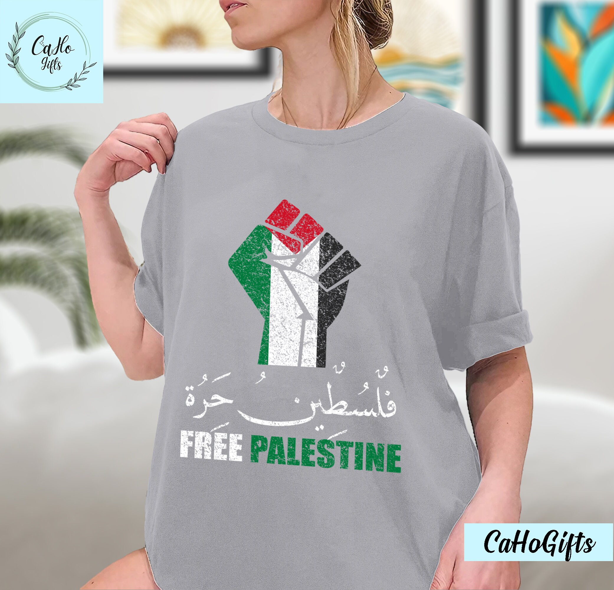Free Palestine Arabic Support Palestine and Gaza Jerusalem - Etsy