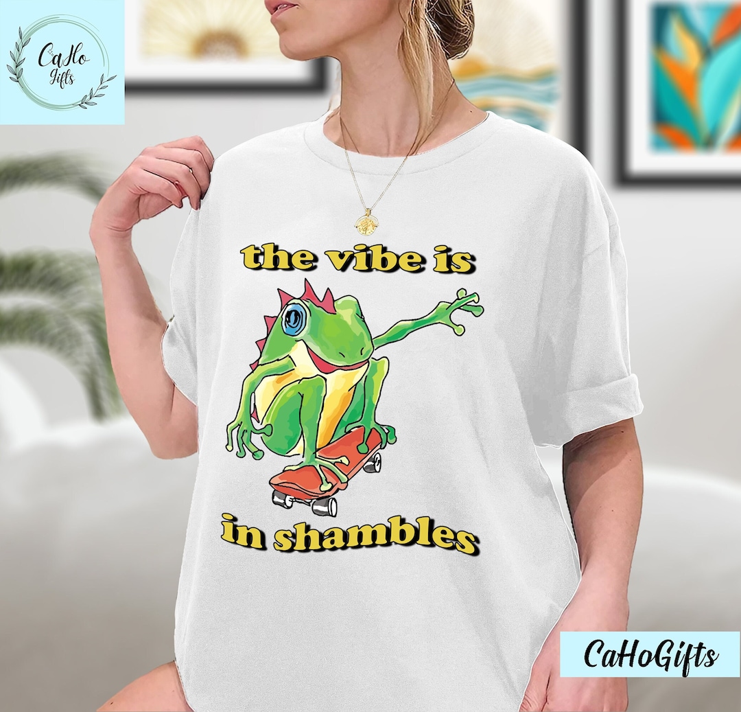 The Vibe is in Shambles Tshirt, Vibe in Shambles Meme Shirt, Frog Meme ...