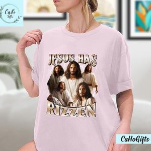 Jesus Has Rizzen 90s Vintage Bootleg Shirt, Jesus Shirt, He is Rizzin ...