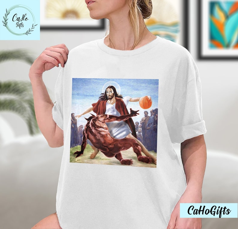 Jesus Crossing up the Devil Christian T-shirt, Jesus Shirt, Jesus ...