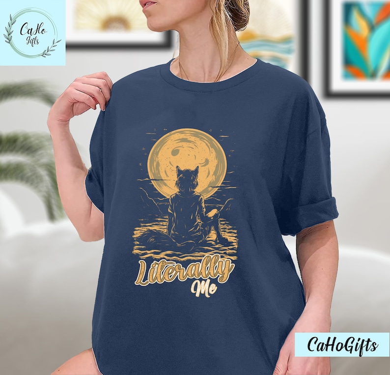 Sitting Wolf Literally Me Funny Meme Shirt, Wolf Meme Tee, Wolf Ripping ...