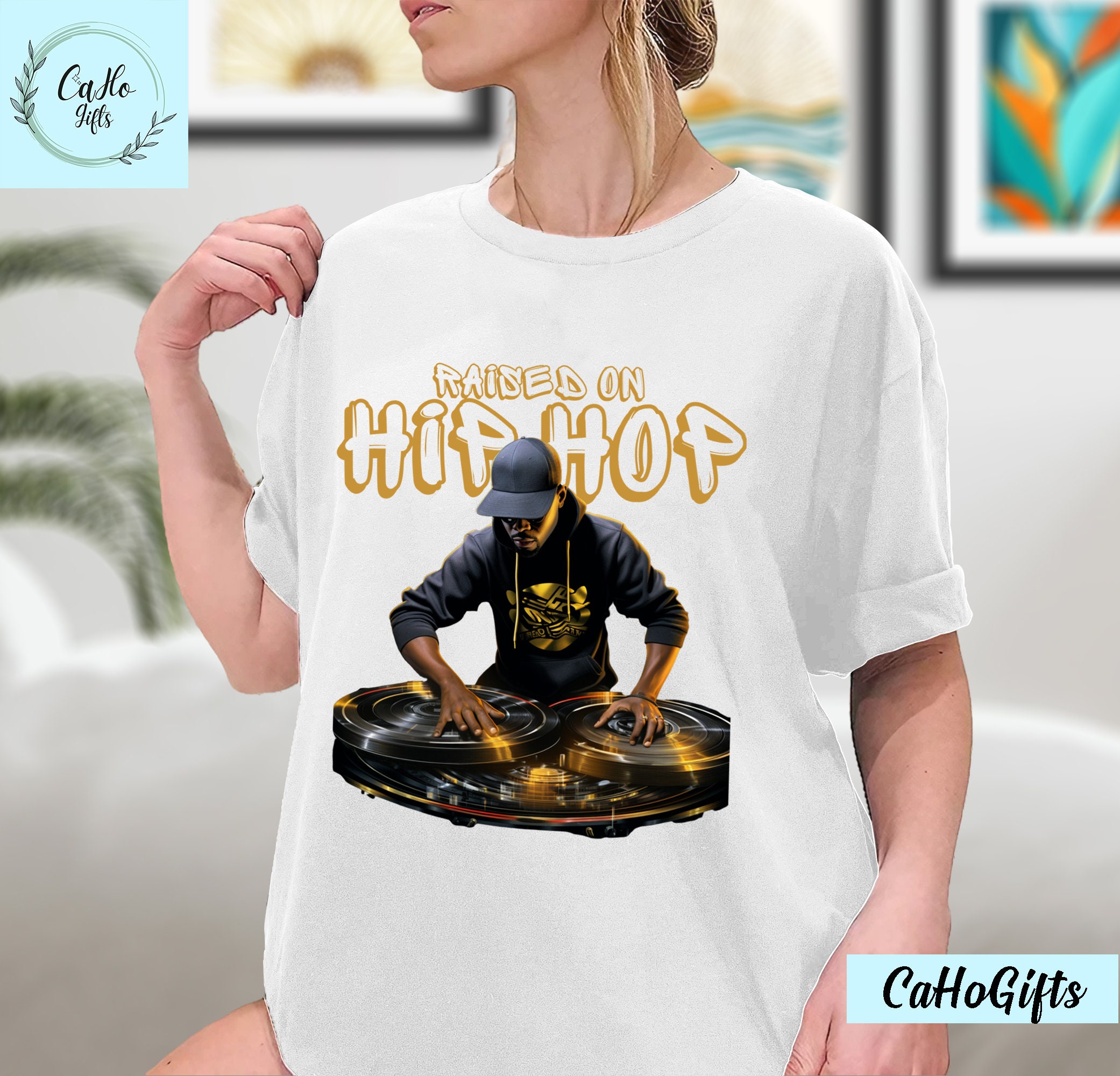 Raised on Hip Hop Shirt, Hip Hop DJ 50th Anniversary Graphic T-shirt ...