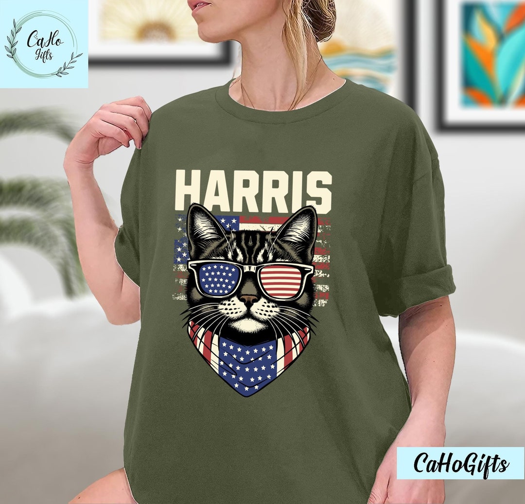 Childless Cat Lady for Kamala Shirt, Cat Lady Shirt, Kamala Harris Cat ...